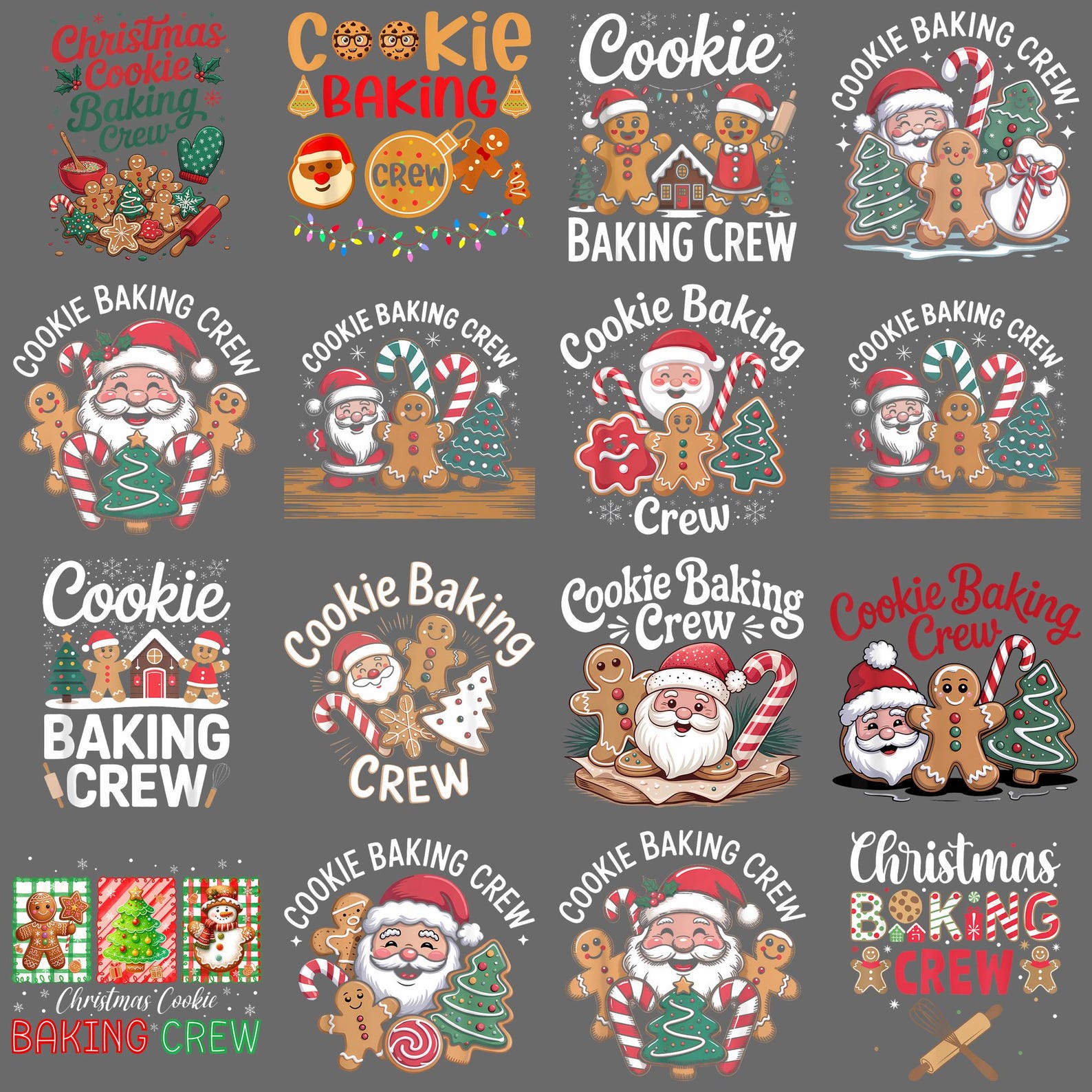 Christmas Cookie Baking Crew Family PNG – Funny Kitchen Holiday Humor ...