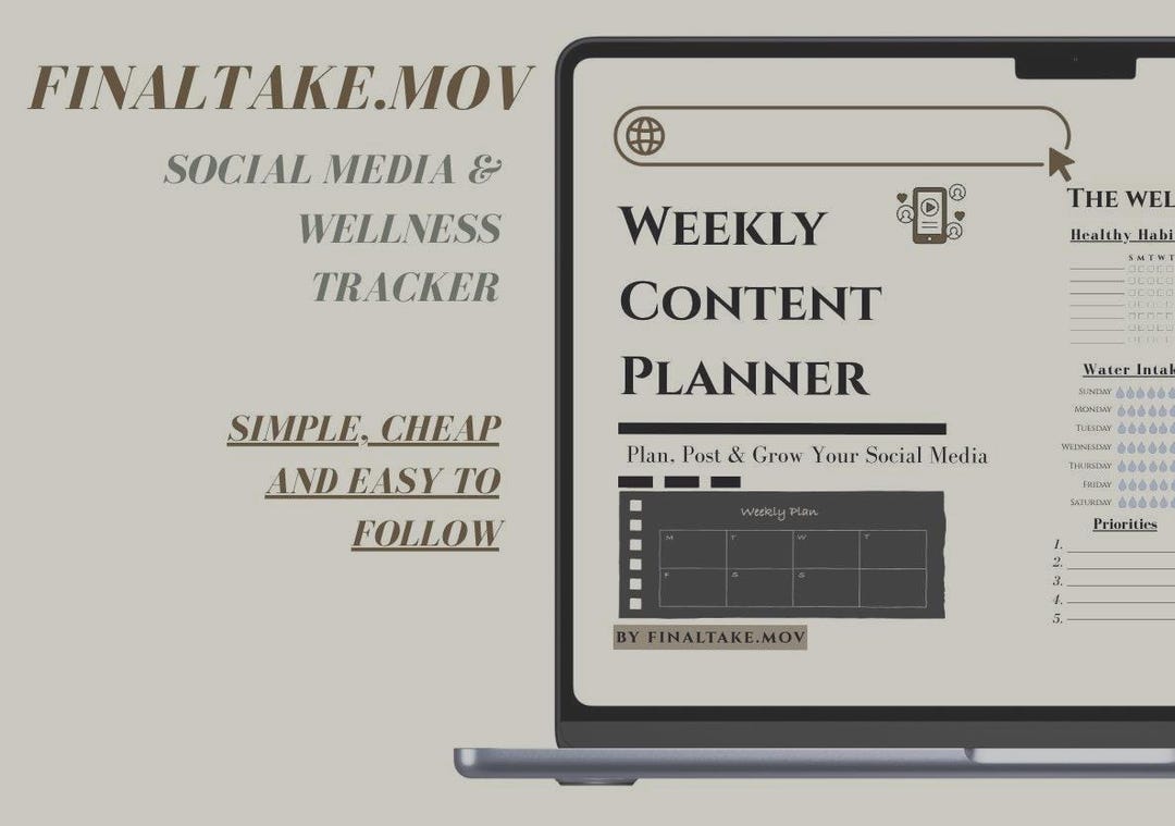 Weekly Content Planner - Etsy
