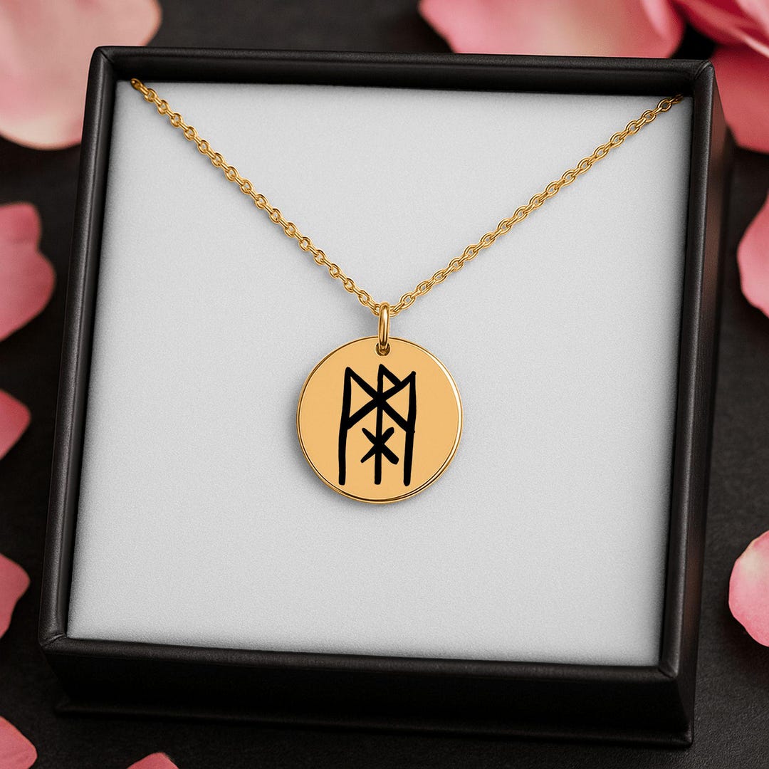 Viking Friendship Amulet, Engraved Rune for Community & Joy, Norse ...