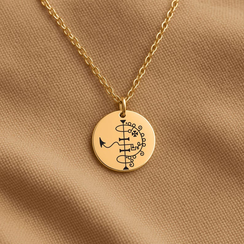 Sigil of Asmodeus Necklace, Ars Goetia Demon King Asmoday Seal, Goetic ...