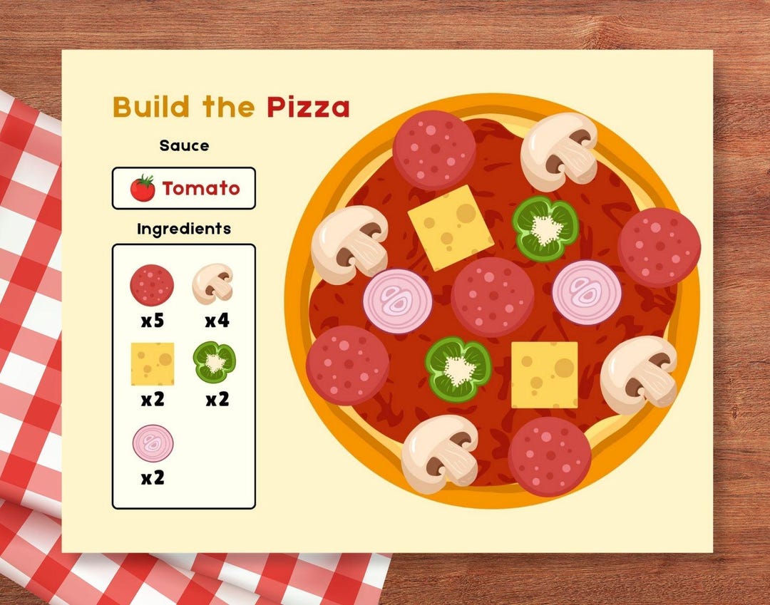 Pizza Game Printable: Montessori Toddler Pretend Play (PDF Download) - Etsy