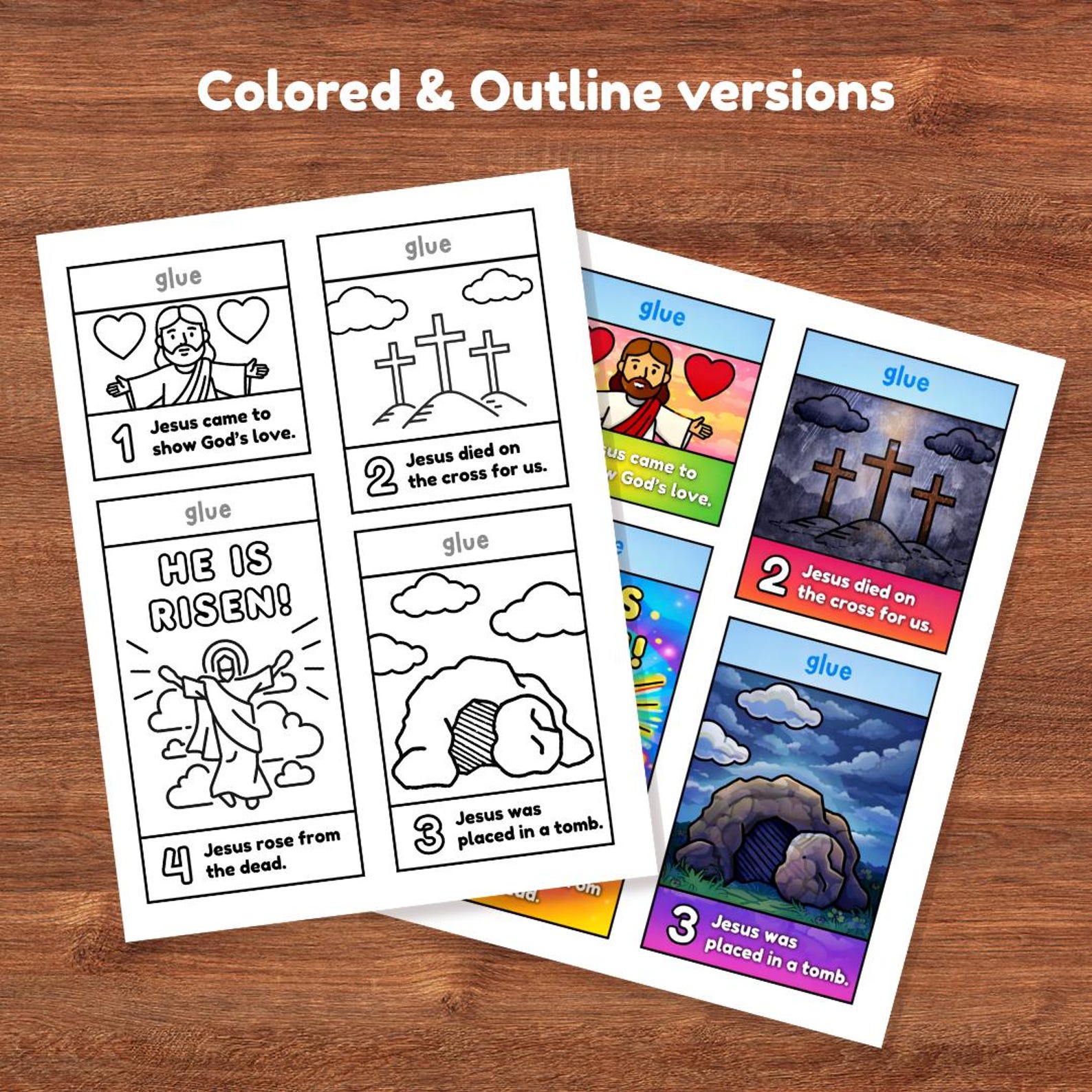 Easter Story Flip Book Craft for Kids, Resurrection Sunday School ...