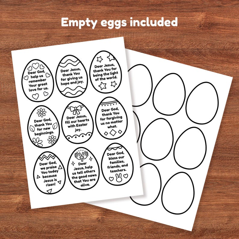 Easter Prayers Basket Craft for Kids, Sunday School Coloring Activity ...