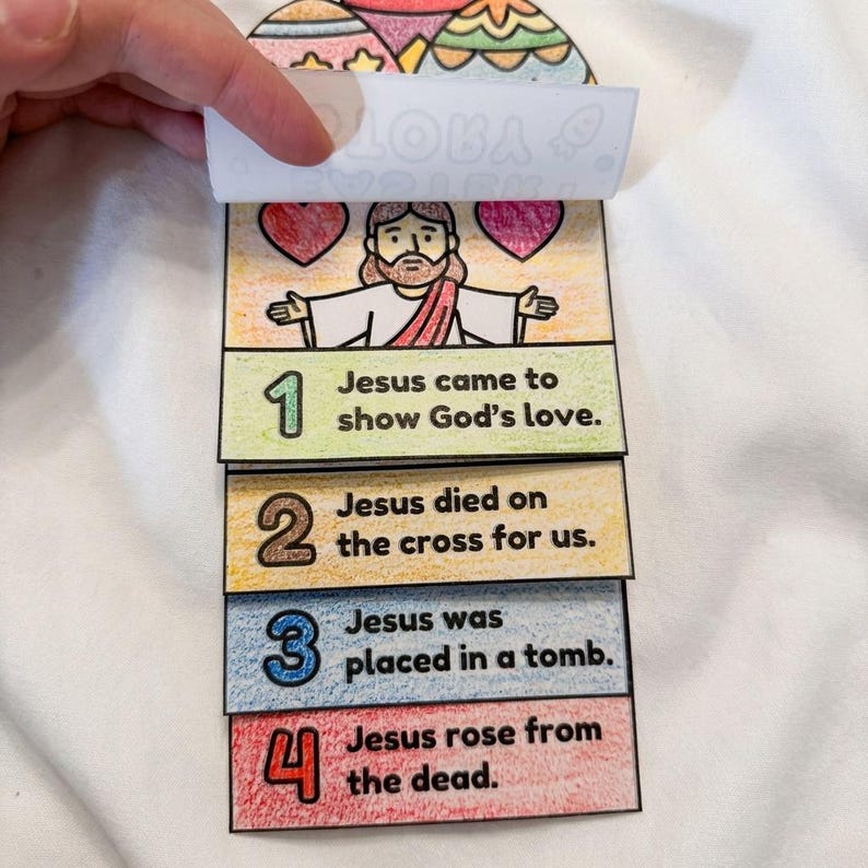Easter Story Flip Book Craft for Kids, Resurrection Sunday School ...