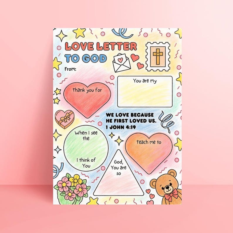 Valentine's Day Sunday School Craft for Kids, Love Letter to God ...