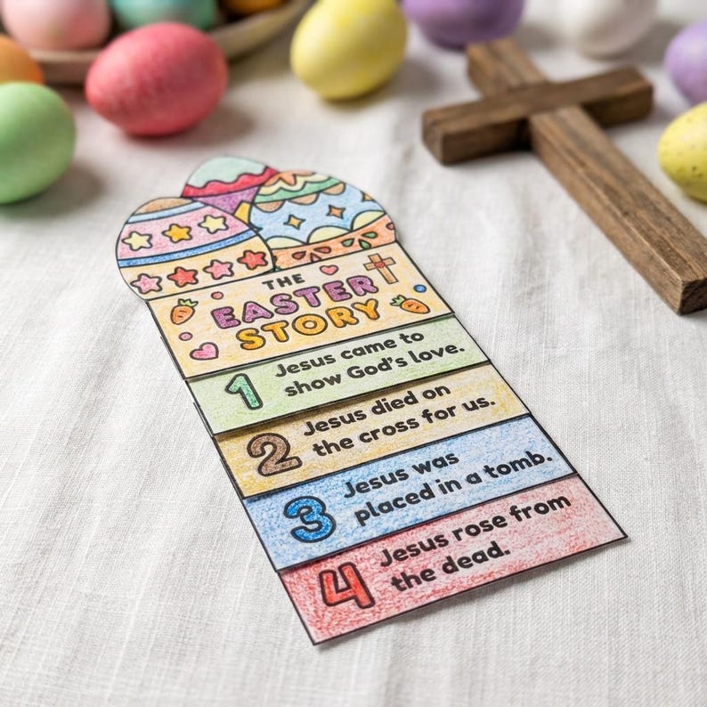 Easter Story Flip Book Craft for Kids, Resurrection Sunday School ...
