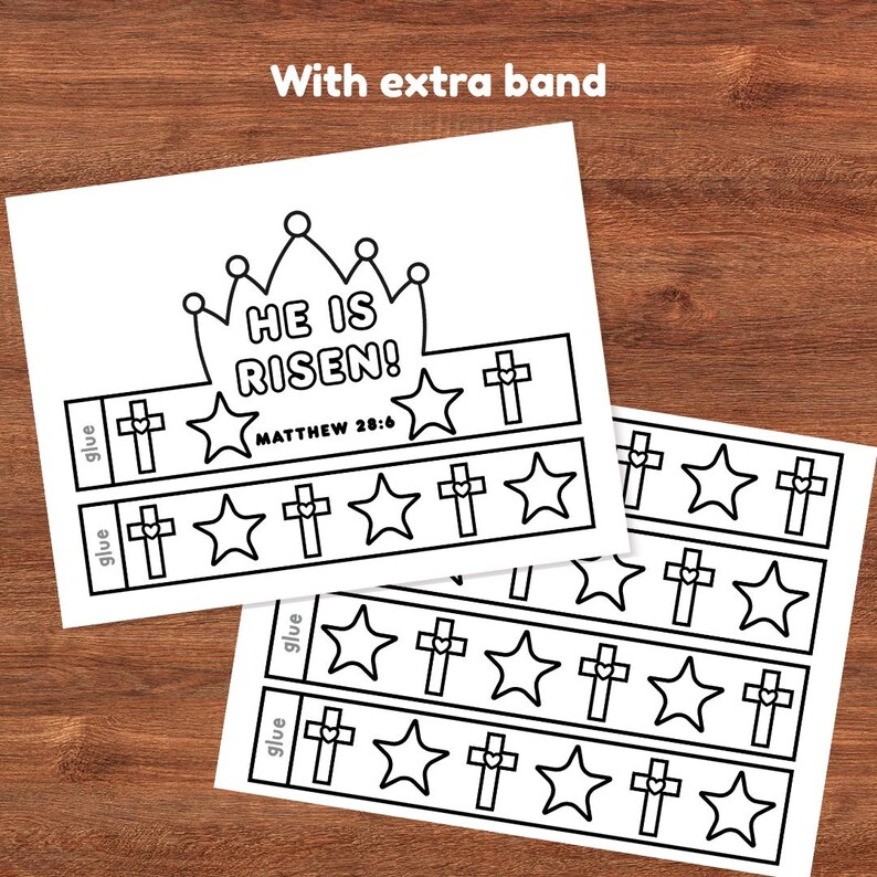 Easter Crown Craft for Kids, He is Risen Bible Verse, Resurrection ...