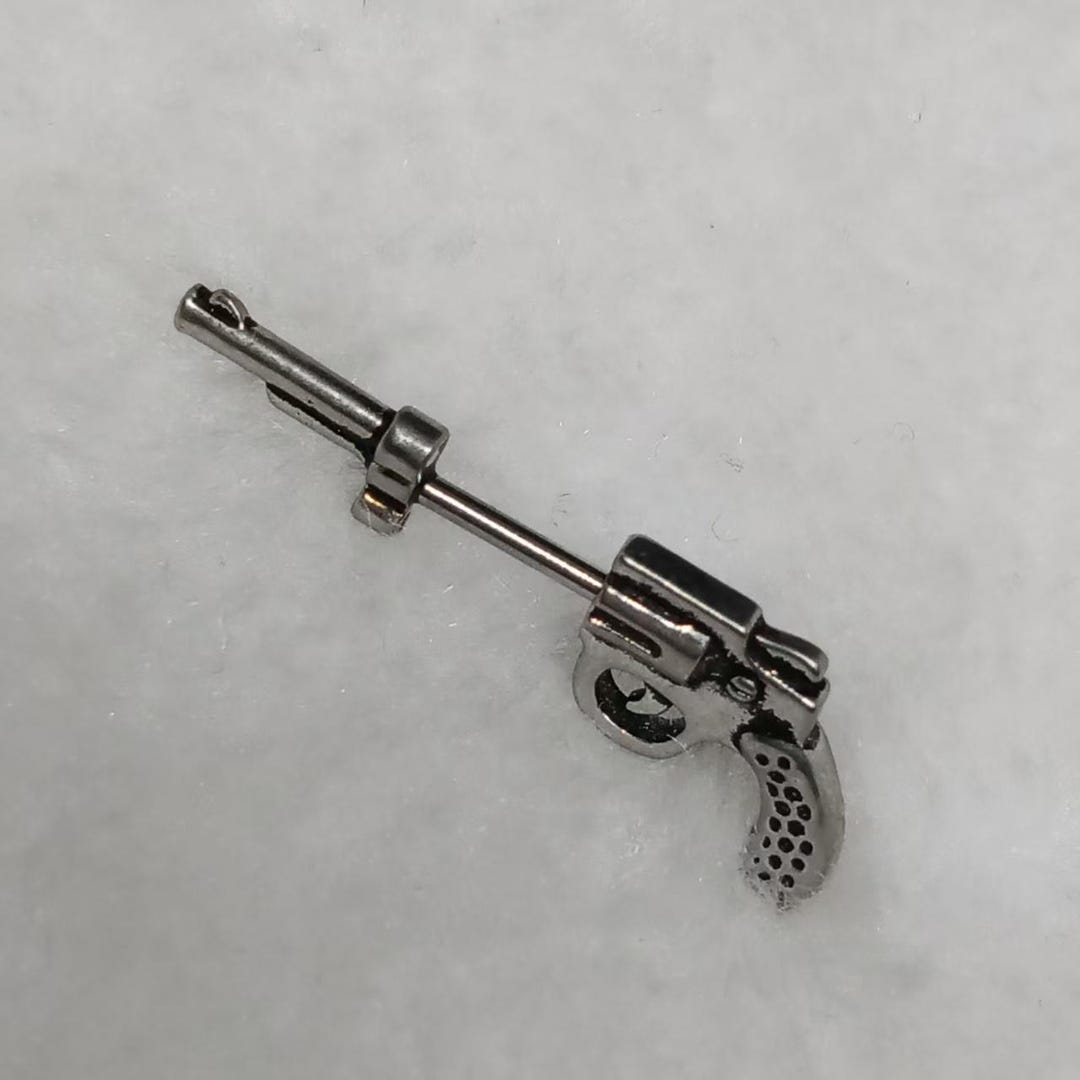 16G Gun Earring/ VERTICAL HELIX/ Cartilage Earring/conch/ Helix Stud ...