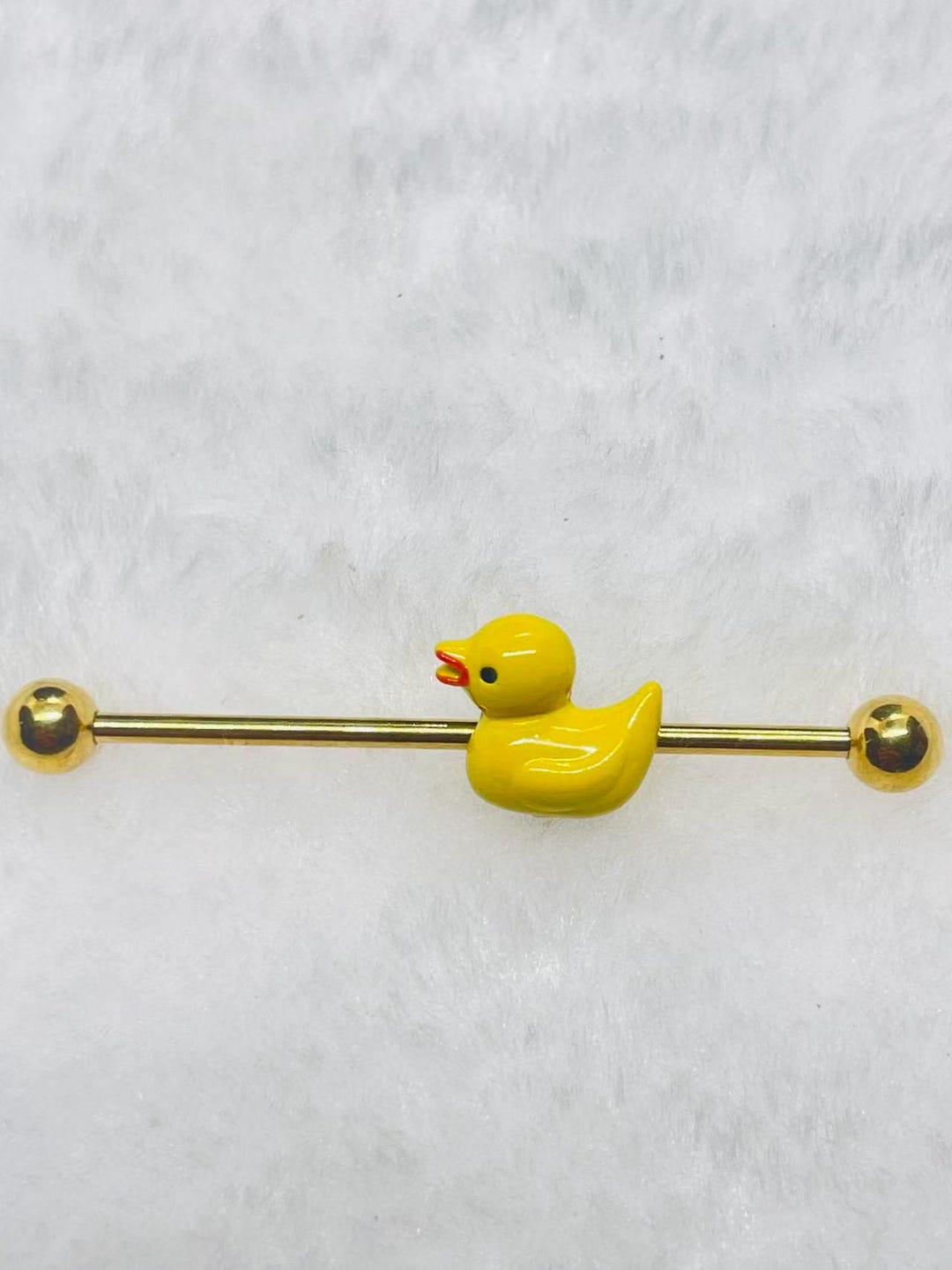 14G 38MM Cute Duck Industrial Barbell, Industrial Barbell,industrial ...