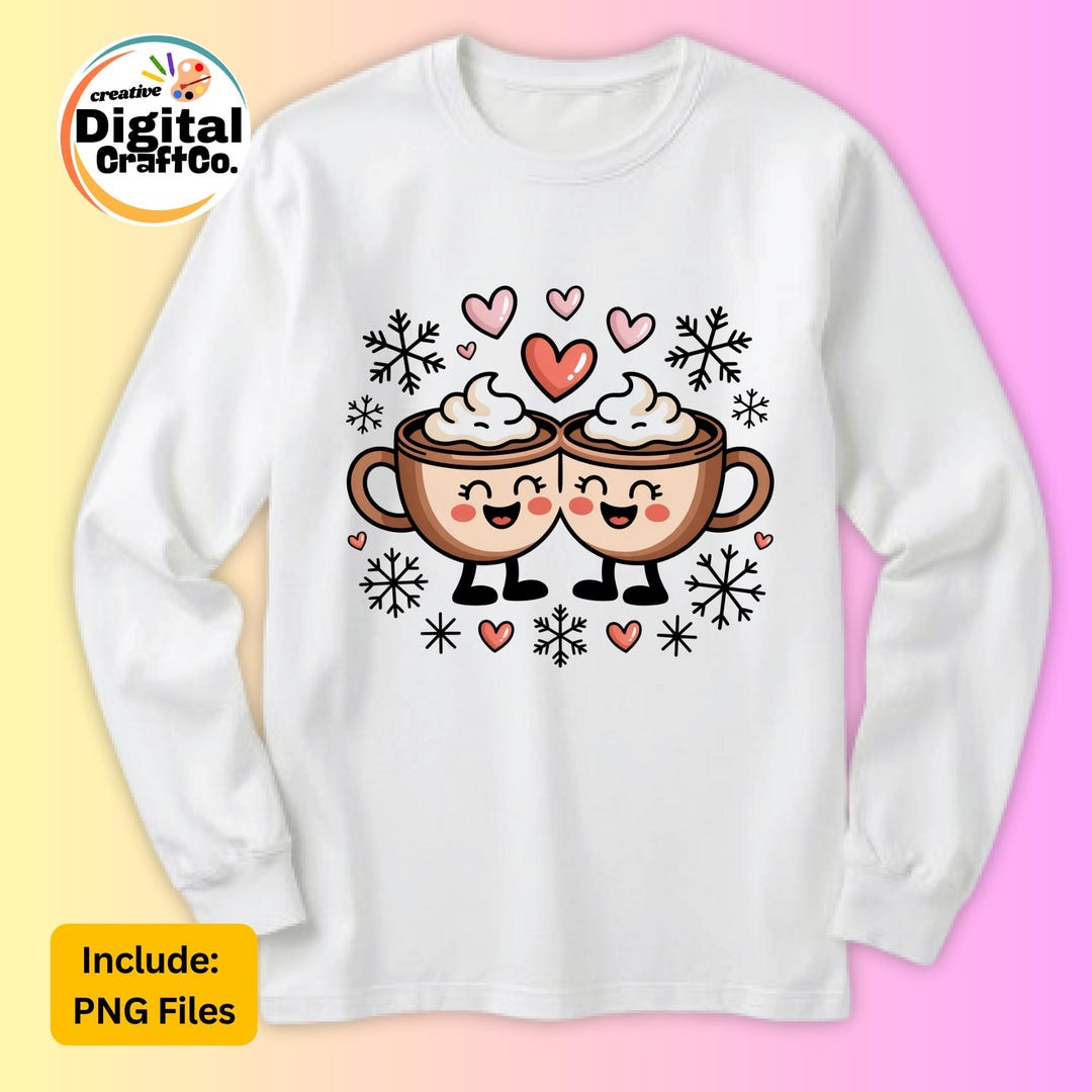 Cocoa Sippin Png-cute Winter Hot Chocolate Clipart for Sublimation-cozy ...