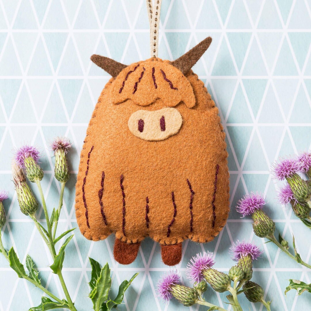 Highland Cow Felt Craft Mini Kit - Etsy