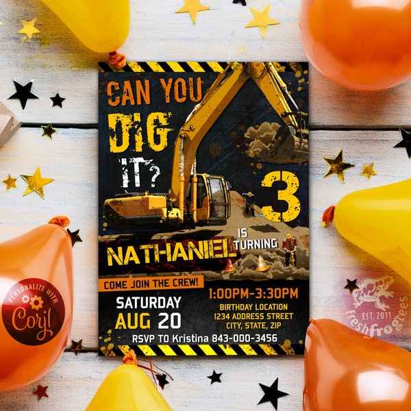 Digger Invite - Etsy