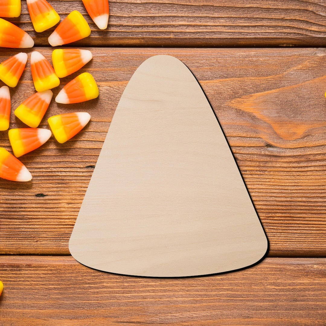 Candy Corn Wooden Unfinished Laser Cut Shapes | Candy Corn DIY ...