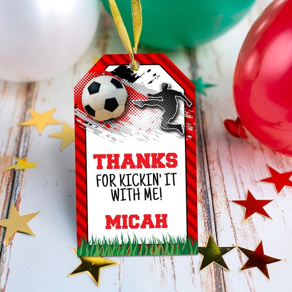 Soccer Thank You Tag - Etsy