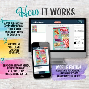 Pizza Popcorn Pajama Party Birthday Invitation Editable Digital Invite ...