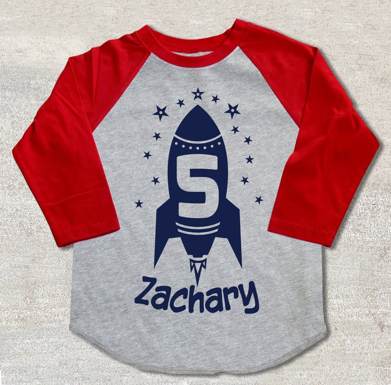 Boys Rocket Birthday Shirt Outer Space Shirt First Birthday - Etsy
