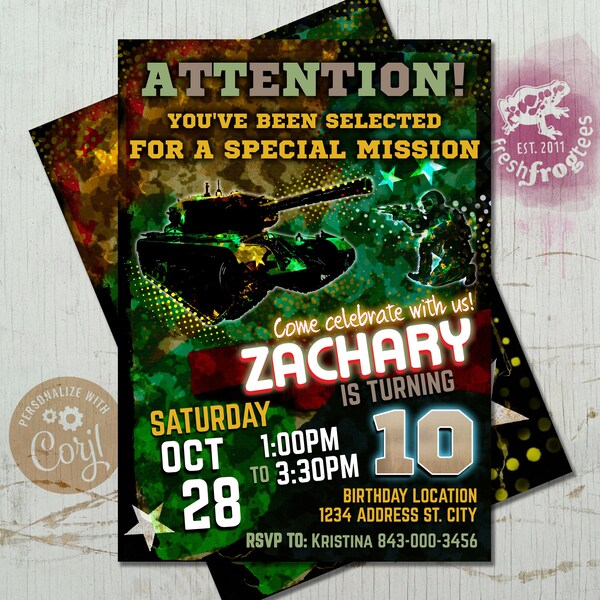 Army Theme Party - Etsy