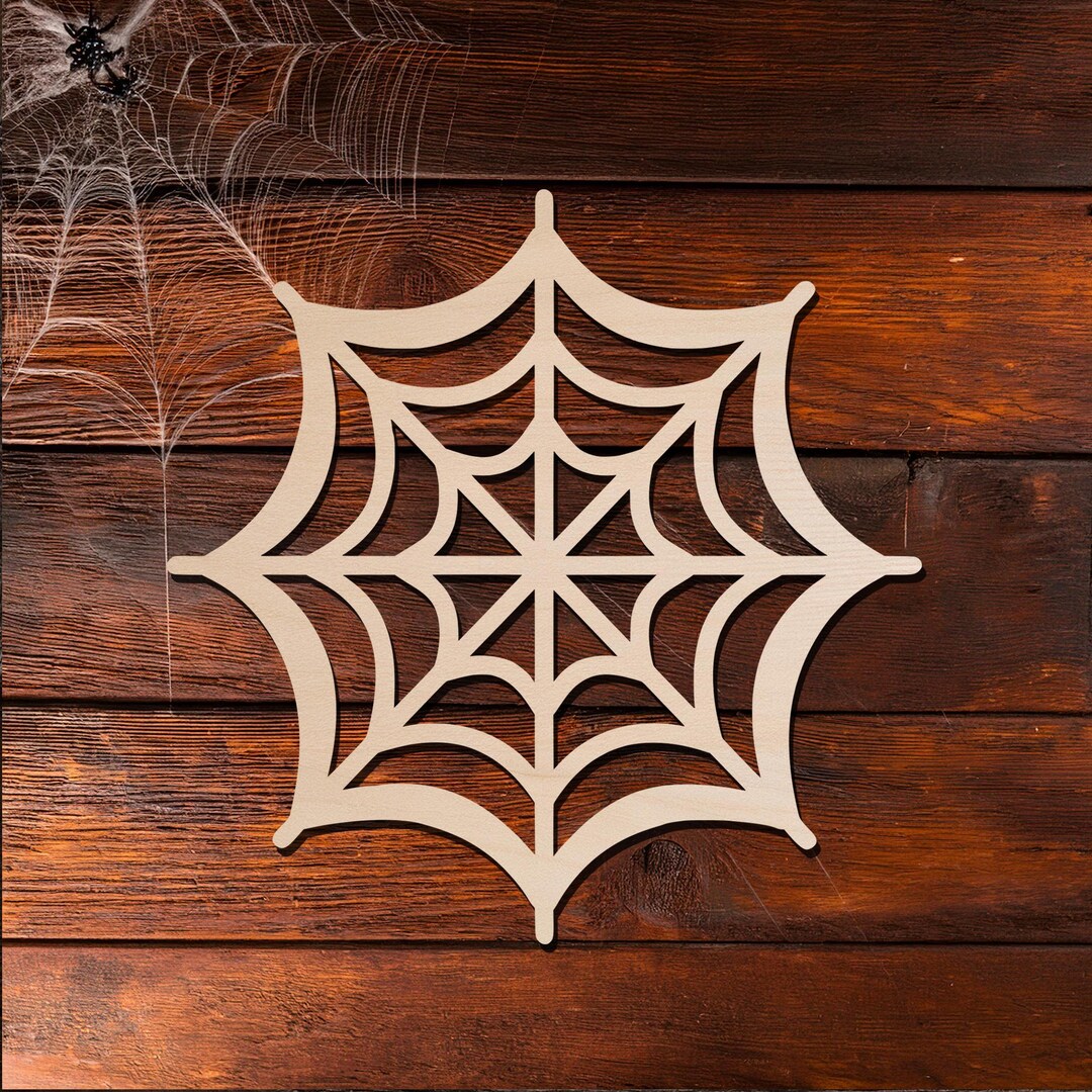 Spider Web Cutout Unfinished Wooden Shape to Paint DYI Halloween ...