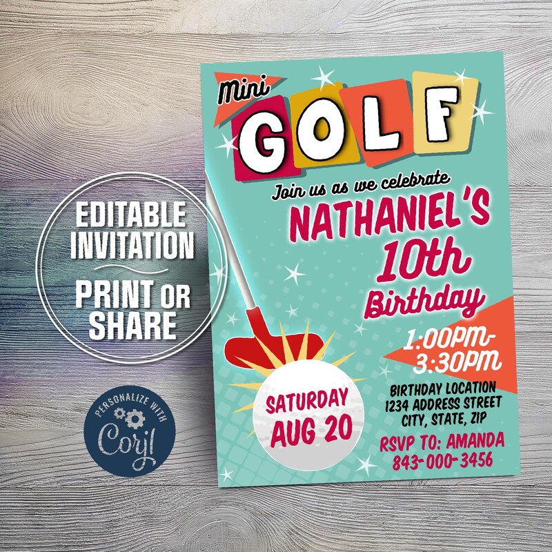 Golf Invitations - Etsy