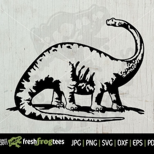 Brontosaurus Clip Art Apatosaurus Illustration Prehistoric Party Decor ...