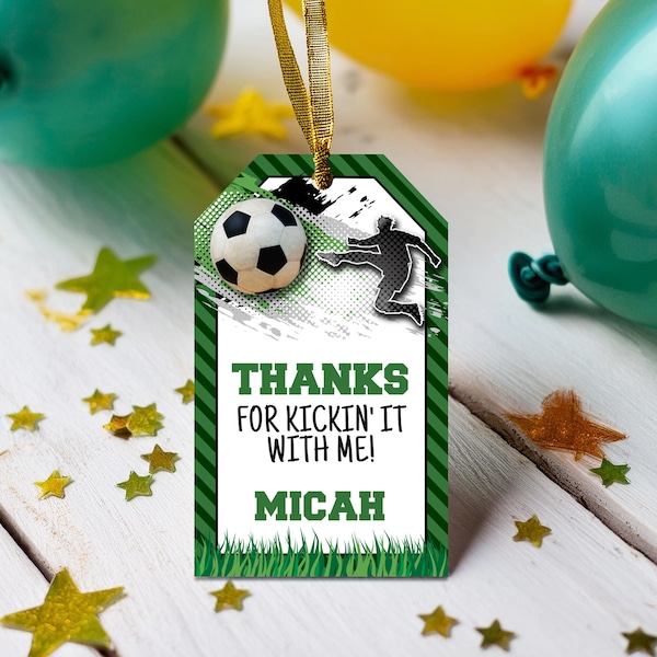 Soccer Thank You Tag - Etsy