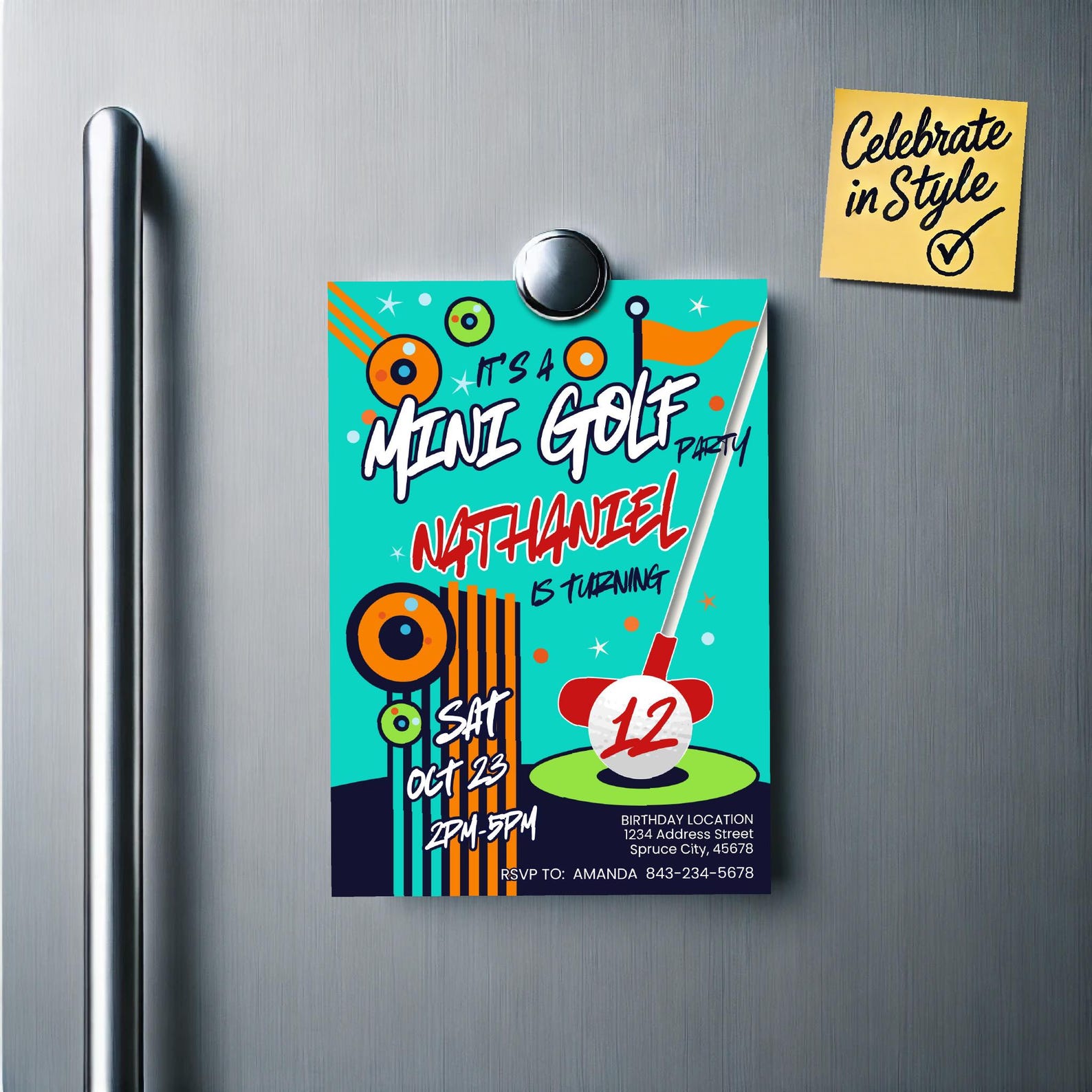 Mini Golf Birthday Invitation | Retro Themed Golf Party Invite - Etsy