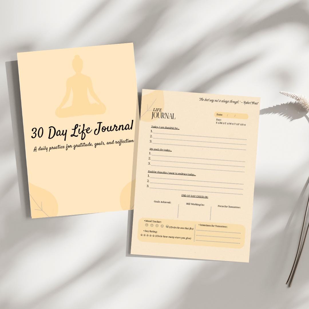 30-day Life Journal With Daily Quotes | Printable Digital Journal for ...
