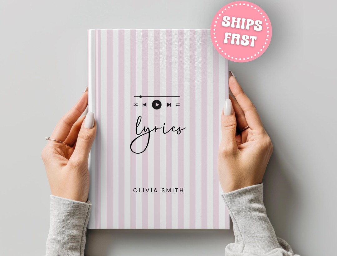 Personalized Lyric Journal Custom Songwriters Notebook Songwriting ...