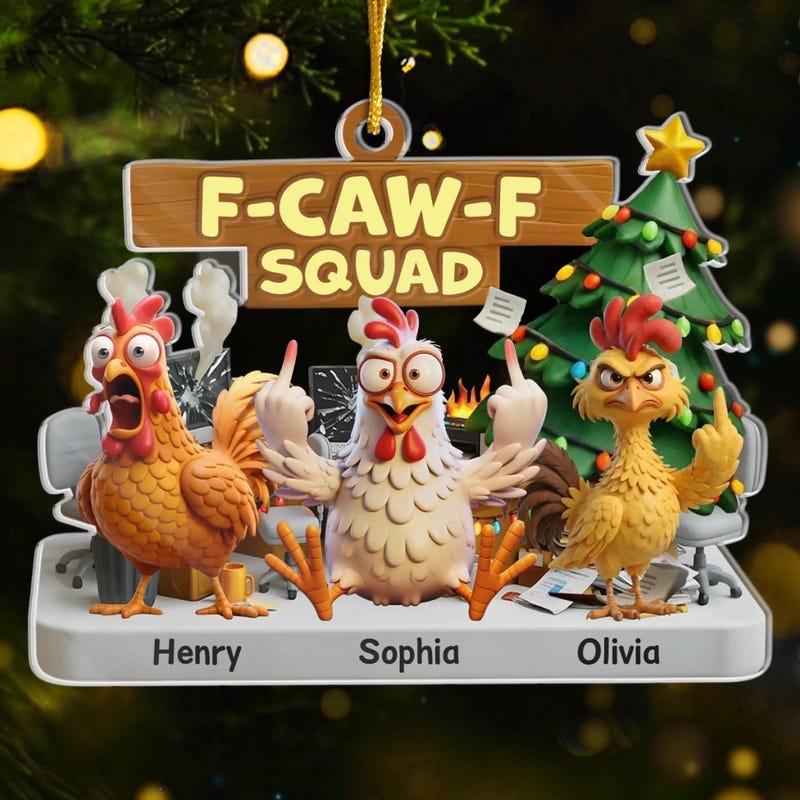 F Caw F Squad Ornament - Etsy
