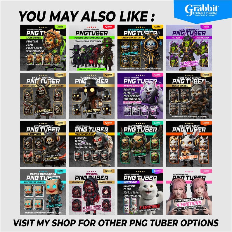 Pngtuber Succubus Animated (4 Emotions ) Devil Girl Vtuber Model | Idle ...