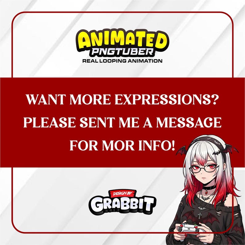 Vampire Pngtuber - Cozy Horror Female Girl Vtuber Model, Animated ...