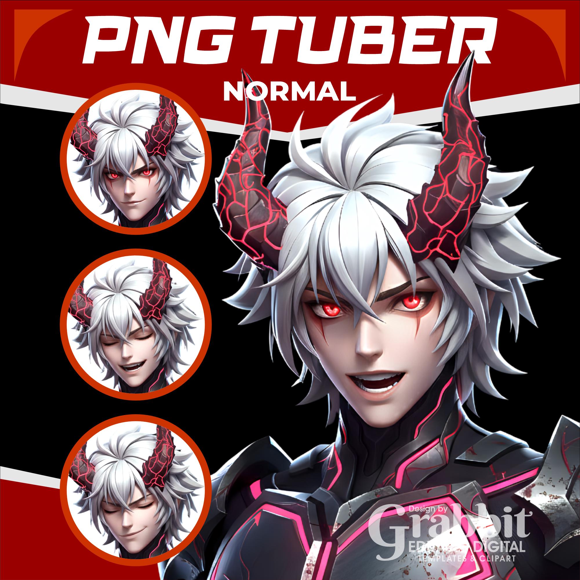 Lucifer Male Pngtuber 3D Model | Demon Avatar With 4 Emotions ...