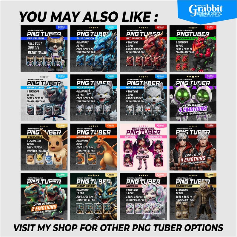 Pngtuber Succubus Animated (4 Emotions ) Devil Girl Vtuber Model | Idle ...