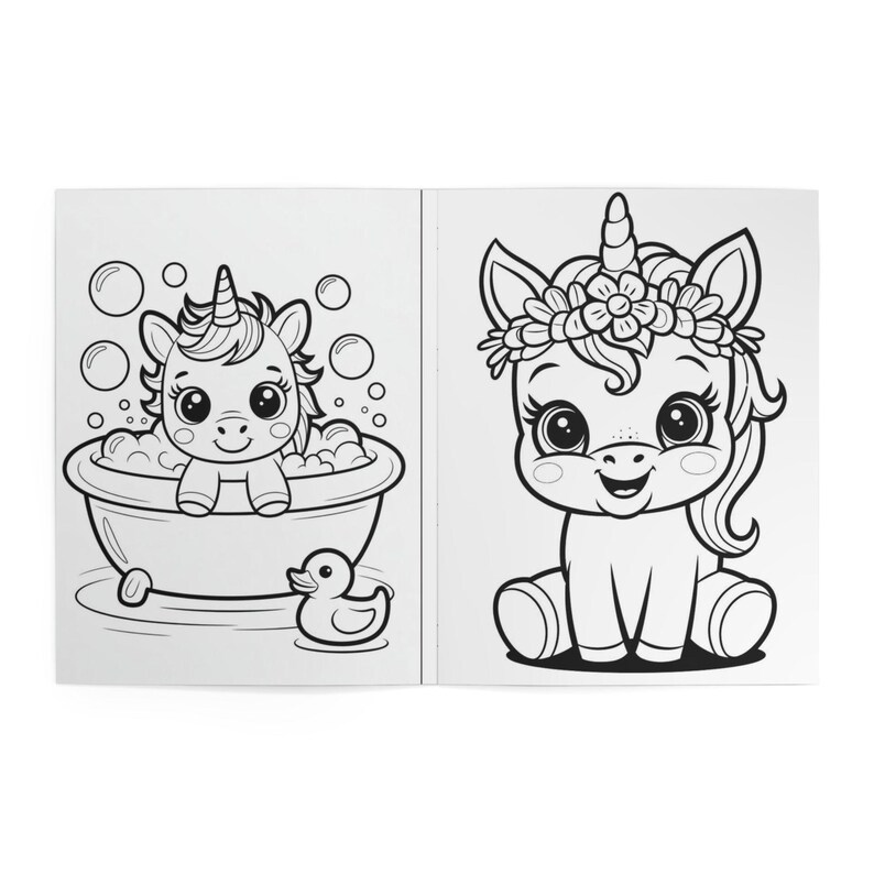 Unicorn Coloring Book | Pastel Rainbow, Stars, Clouds | Kids Printable ...