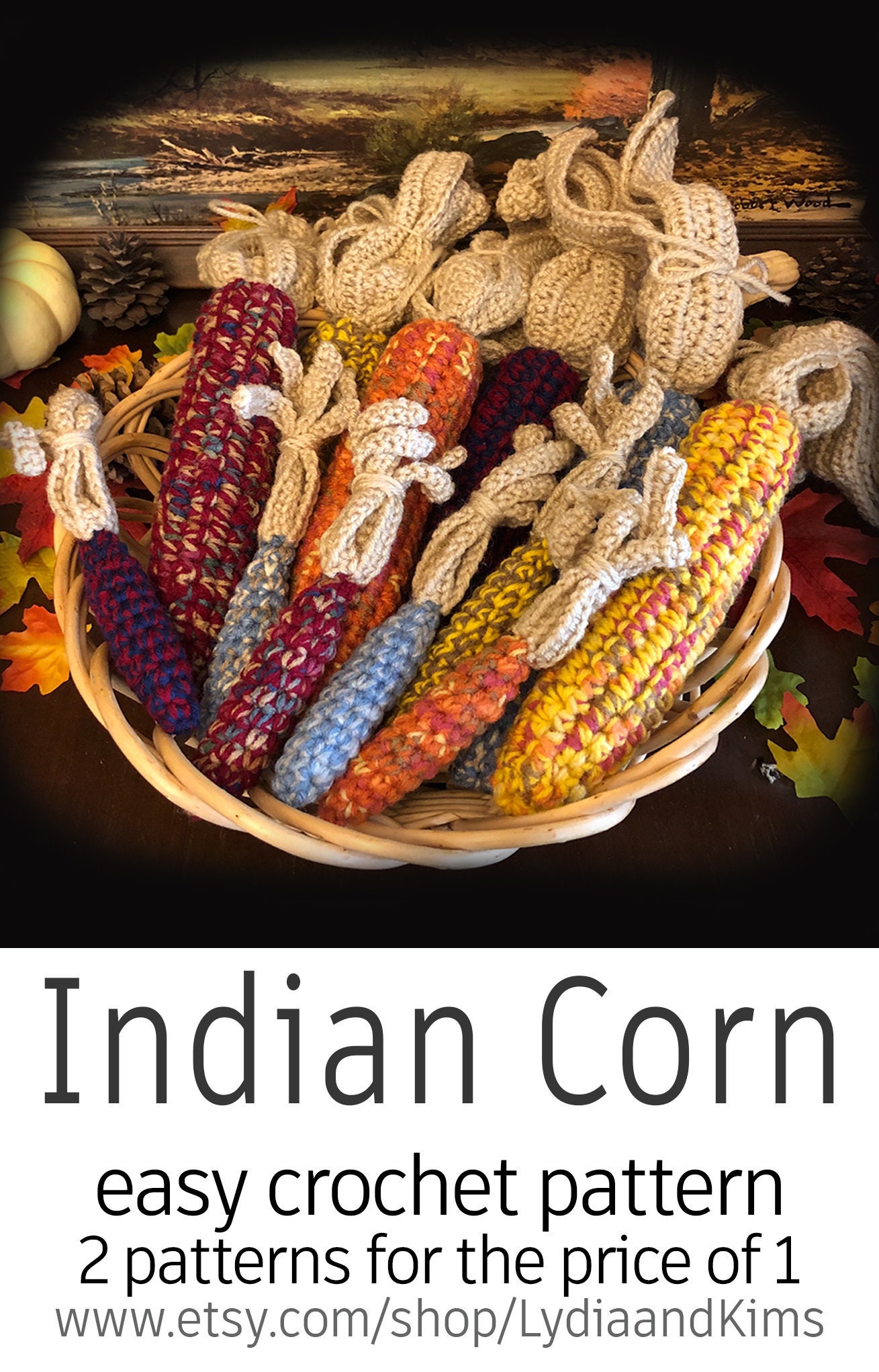 Indian Corn Crochet Pattern - Etsy
