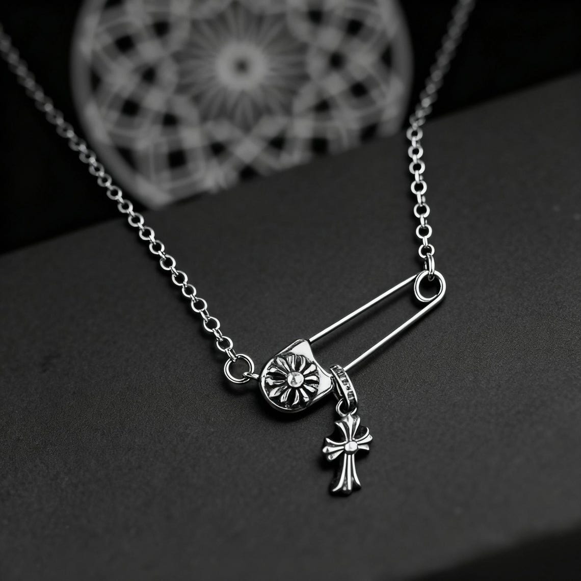 Chrome Hearts Safety Pin Necklace