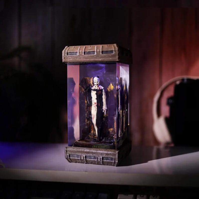 Art the Clown Resin Lamp, Terrifier Horror led Night Light, Handmade ...