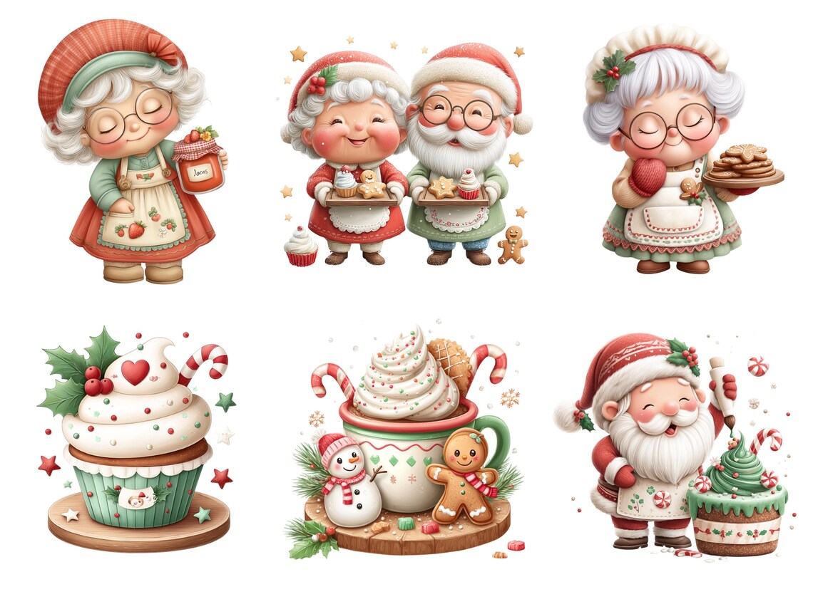 Christmas Baking, Santa's Bakery Clipart, Christmas Baking Clip Art ...