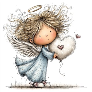 34 JPG Whimsical Angels Clipart: Sweet Baby Angel Graphics (digital Download) - Etsy