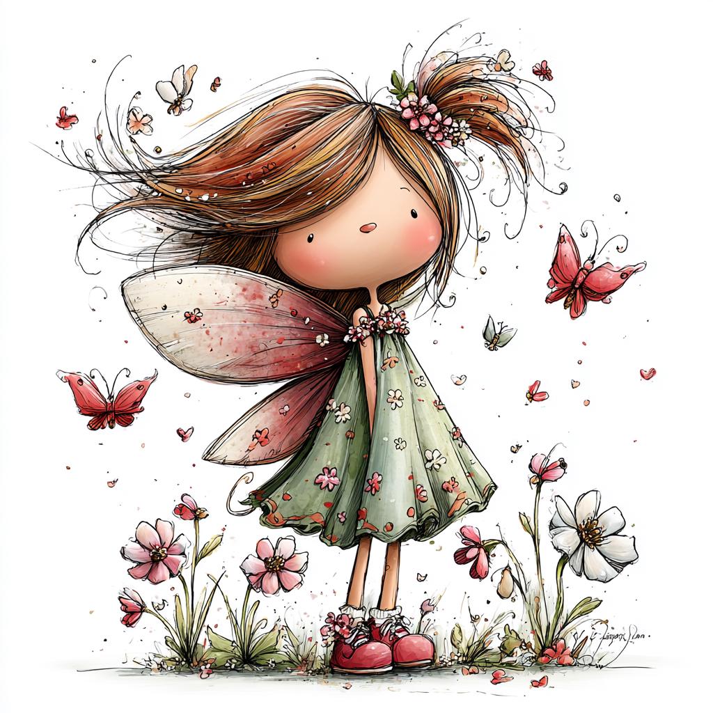35 JPG Whimsical Fairy Garden Clipart – Cute Colorful Fairy Art for ...