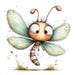 34 JPG Whimsical Spring Dragonfly Clipart – Cute Quirky Dragonfly Bug ...
