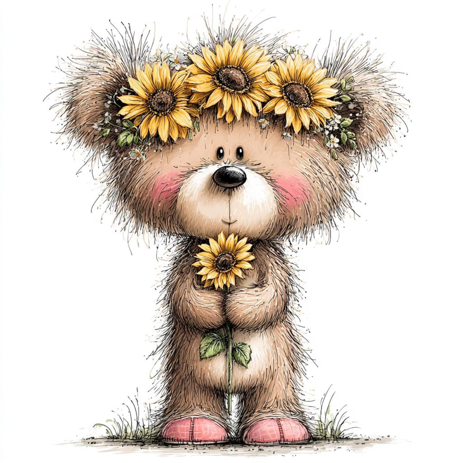 31 JPG Whimsical Spring Woodland Animals Clipart – Bear, Fox & Deer ...