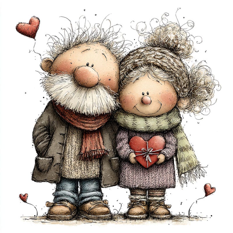 Whimsical Clip Art Valentine - Etsy