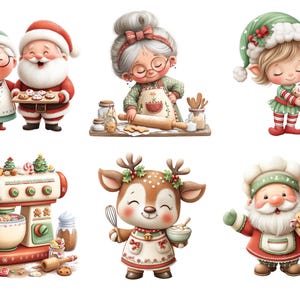Christmas Baking, Santa's Bakery Clipart, Christmas Baking Clip Art ...