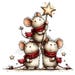 Whimsical Mouse Christmas Clipart – Cute Festive Holiday Graphics ...