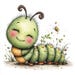 33 JPG Whimsical Spring Caterpillar Clipart – Cute Quirky Bug Art With ...