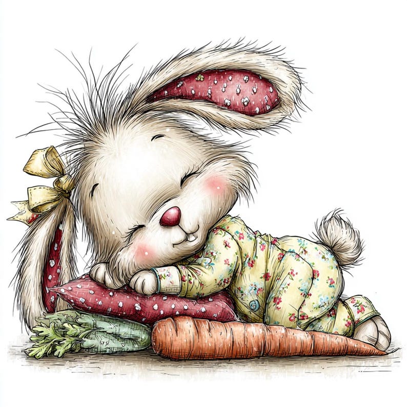 31 JPG Baby Bunny Clipart, Cute Watercolor Rabbits, High Resolution 300 ...