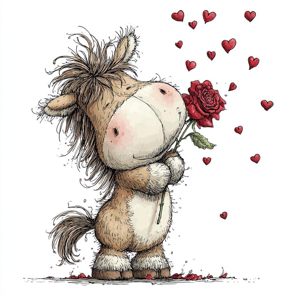 30 JPG Valentine Clipart – Cute Farm Valentine – Whimsical Love Animals ...