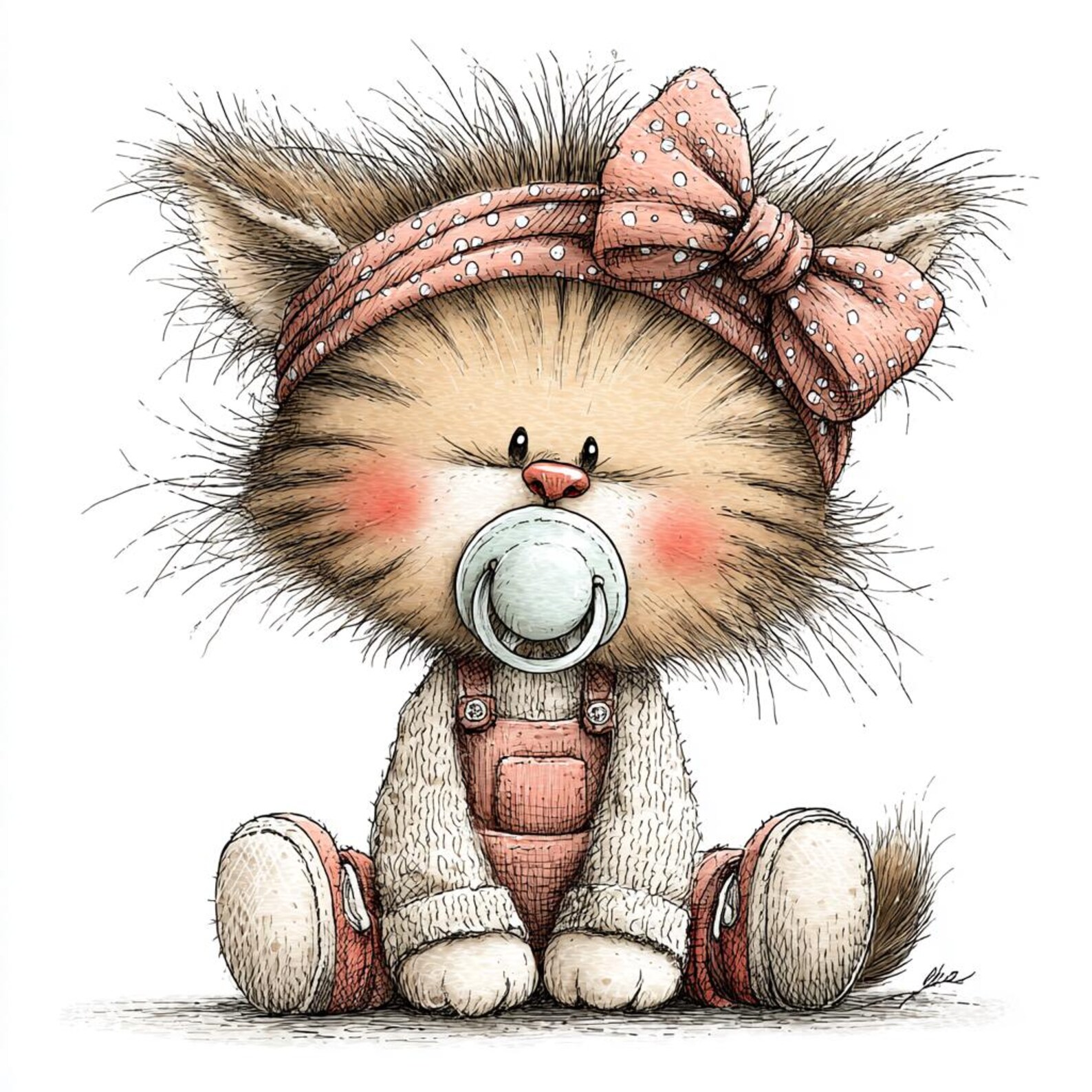 Baby Cat Clipart – Cute Kitten JPG Bundle for Nursery Decor, Baby ...