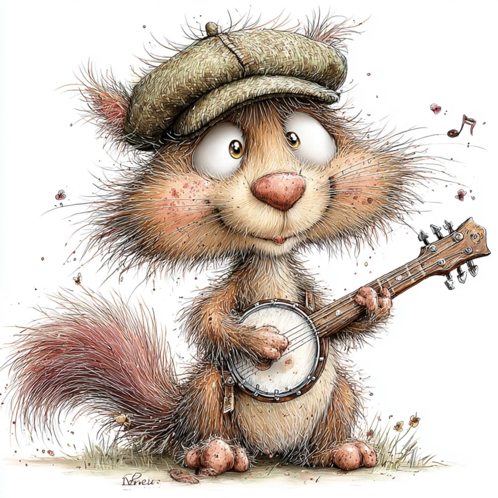 27 JPG Whimsical Woodland Jazz Clipart – Cute Forest Animals Playing ...